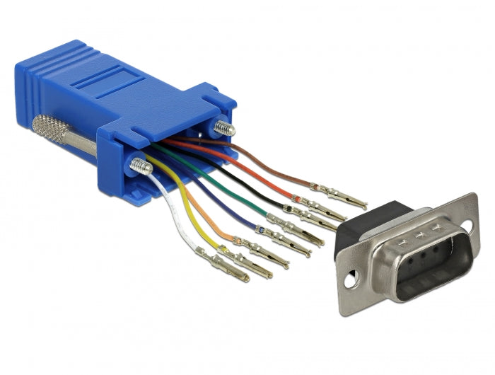 Delock 66167 Adapter D-Sub 9 Pin Male To Rj45 Female Assembly Kit Blue ...