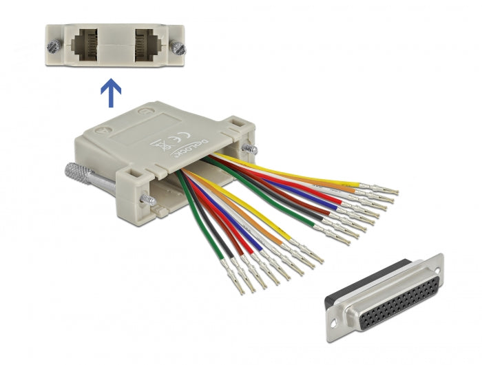 Delock 66836 D-Sub Hd 44 Pin Crimp Female To 2 X Rj45 Female ...