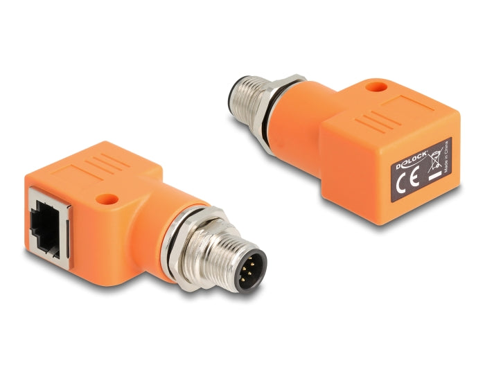 Delock 60627 M12 Adapter A-Coded 8 Pin Male To Rj45 Jack Cat.5E ...