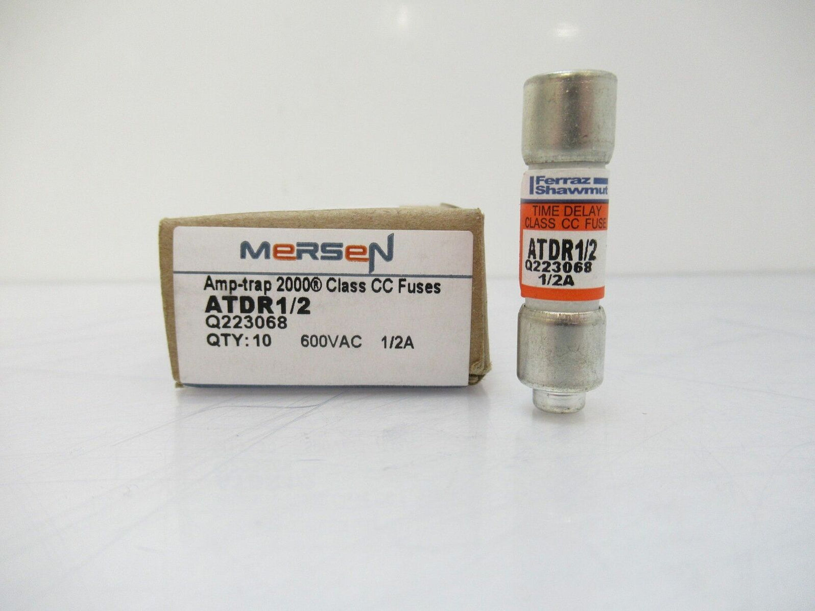 Mersen Ferraz Shawmut ATDR1/2 Fuse 1/2A, Time Delay, Class CC, Pack Of ...