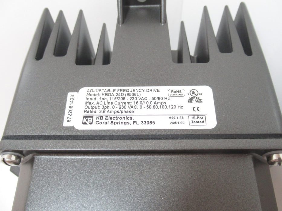 KBDA-24D KB Electronics 9536L AC Drives, Nema 4X Inverter, Black ...
