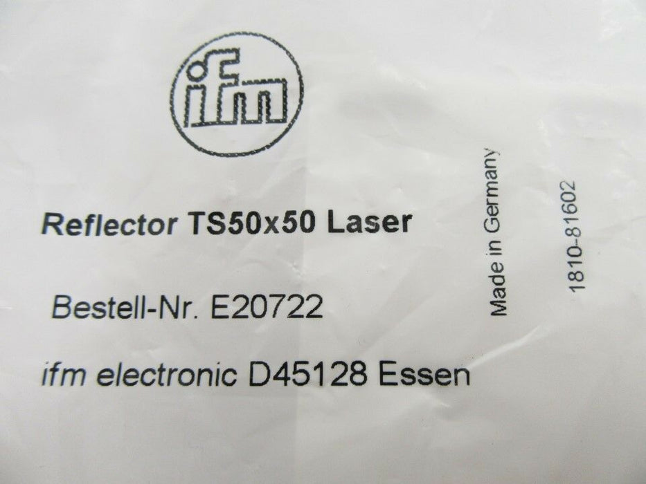 Ifm Electronic E20722 Reflector For Retro-Reflective Laser Sensors ...