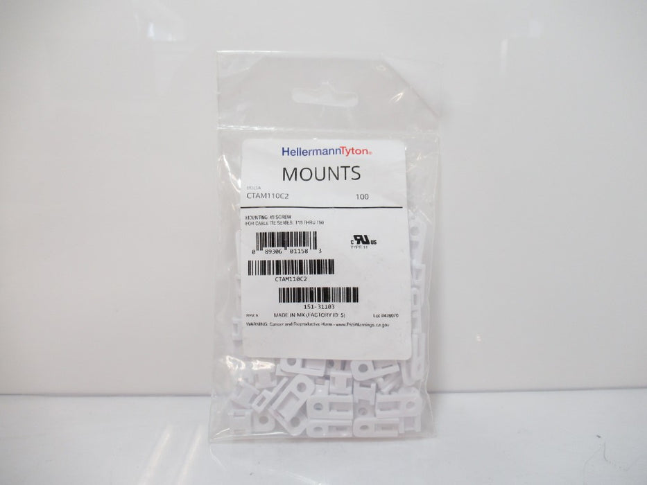 CTAM110C2 HellermannTyton Cable Tie Anchor, 0.2 in Max Tie Width — industrialautomationparts.com