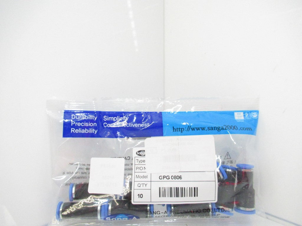 Sang-A GPG 0806 8mm X 6mm One Touch Fitting, Lot Of 10 ...