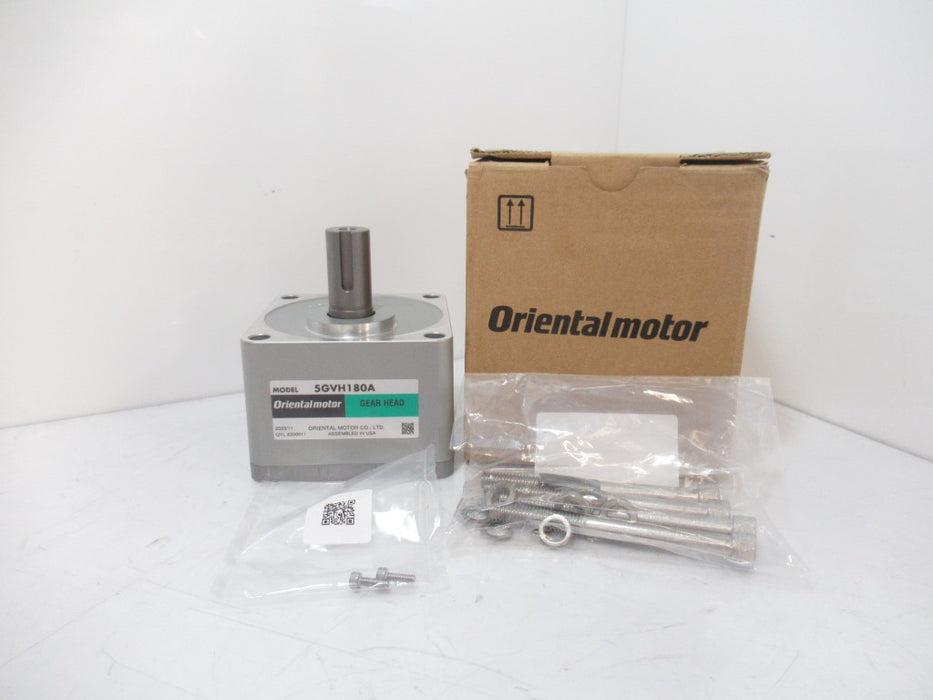 Oriental Motor 5GVH180A Parallel Shaft Gearhead 180 :1, Shaft Dia 3/4 ...