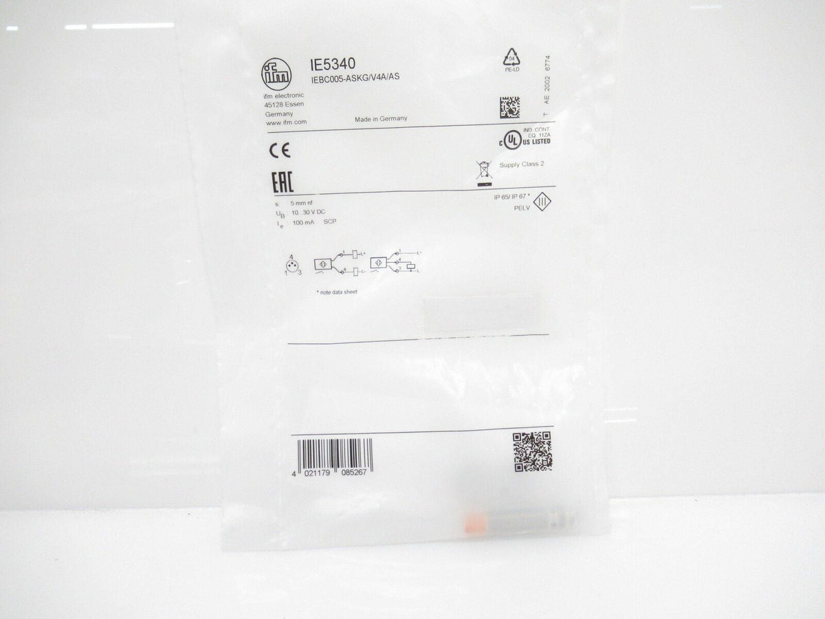 Ifm Electronic IE5340 IEBC005-ASKG/V4A/AS Inductive Sensor, M8, IP 65 ...