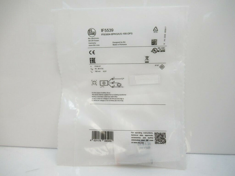 IF5539 IFB3004-BPKG/US-100-DPS Ifm Inductive Proximity Sensor ...