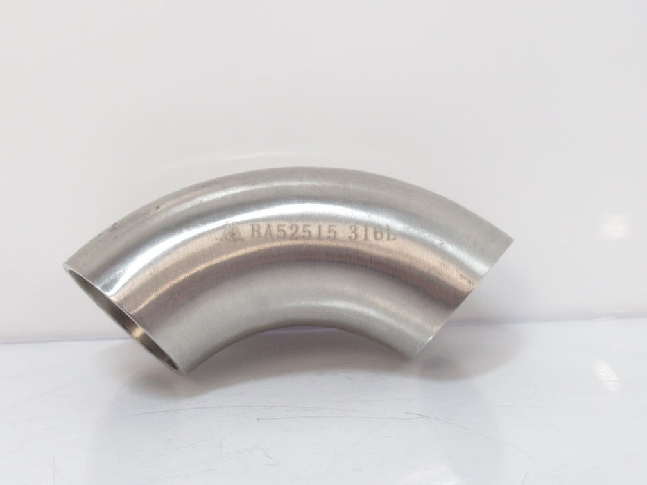 B2WCL-R100P Sanitary Weld Elbow, Polished 1" x 1" SS 316L — industrialautomationparts.com