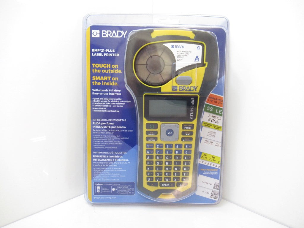 Brady BMP21-PLUS Portable Label Printer, Black On White ...