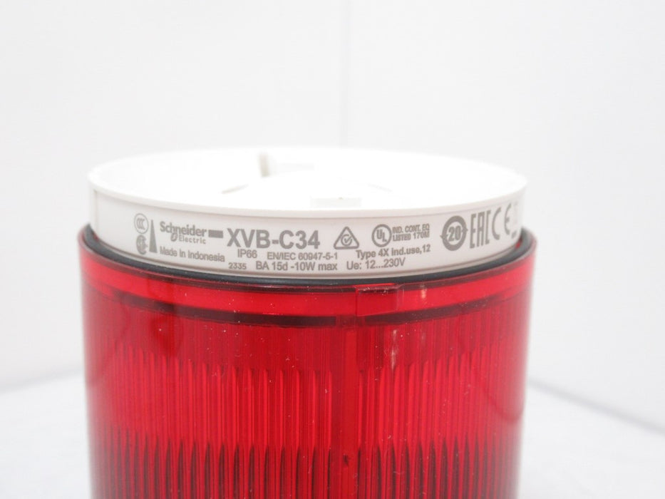 Schneider Electric XVBC34 Indicating Bank, 70mm, Red, 10 W, 250V AC/DC ...