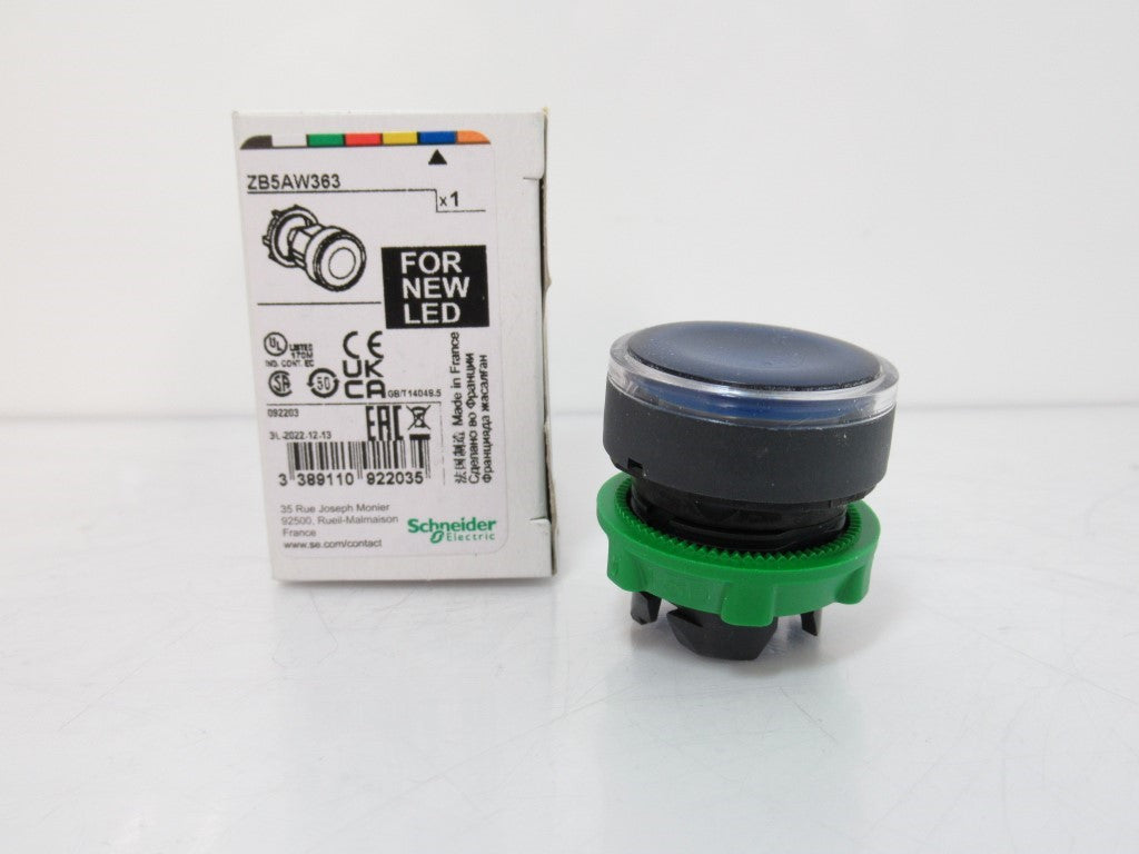 Schneider Electric ZB5AW363 Head For Illuminated Push-Button Blue ...