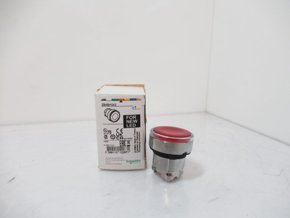 Schneider Electric ZB4BH043 Head For Illuminated Push Button, Red ...