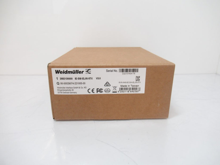 Weidmuller IE-SW-EL05-5TX Network Switch, Unmanaged, Fast Ethernet ...