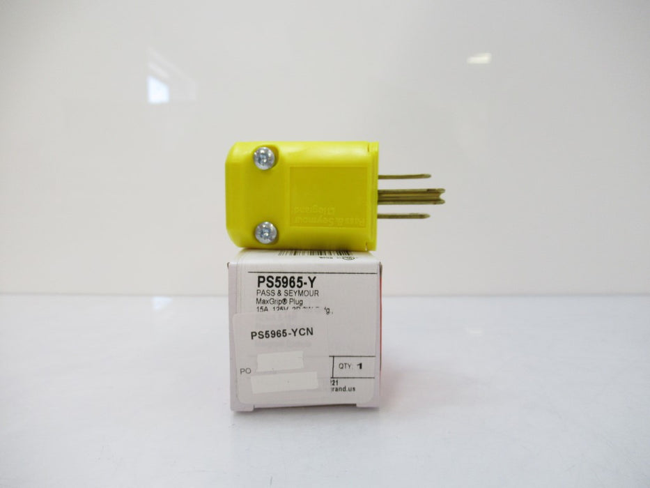 Legrand PS5965-Y Pass & Seymour Maxgrip Plug Yellow ...