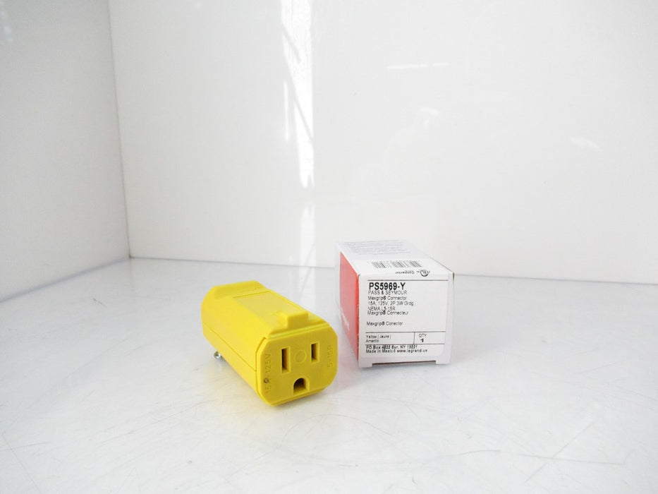 Legrand Pass & Seymour PS5969-Y Straight Blade Connector, 125V ...