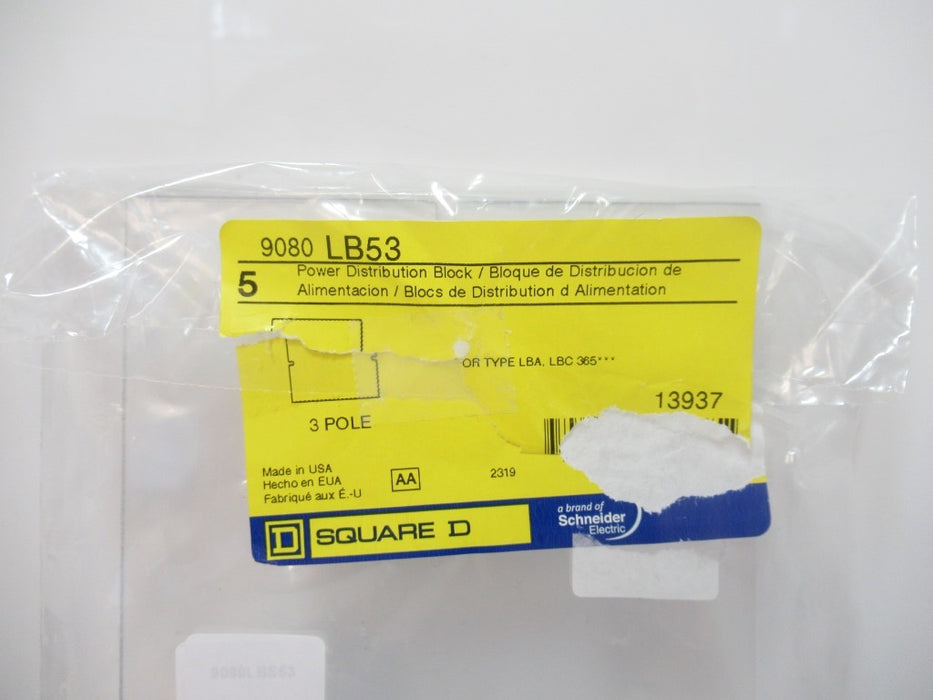 9080LBS53 Schneider Electric Square D Power Distribution Block ...