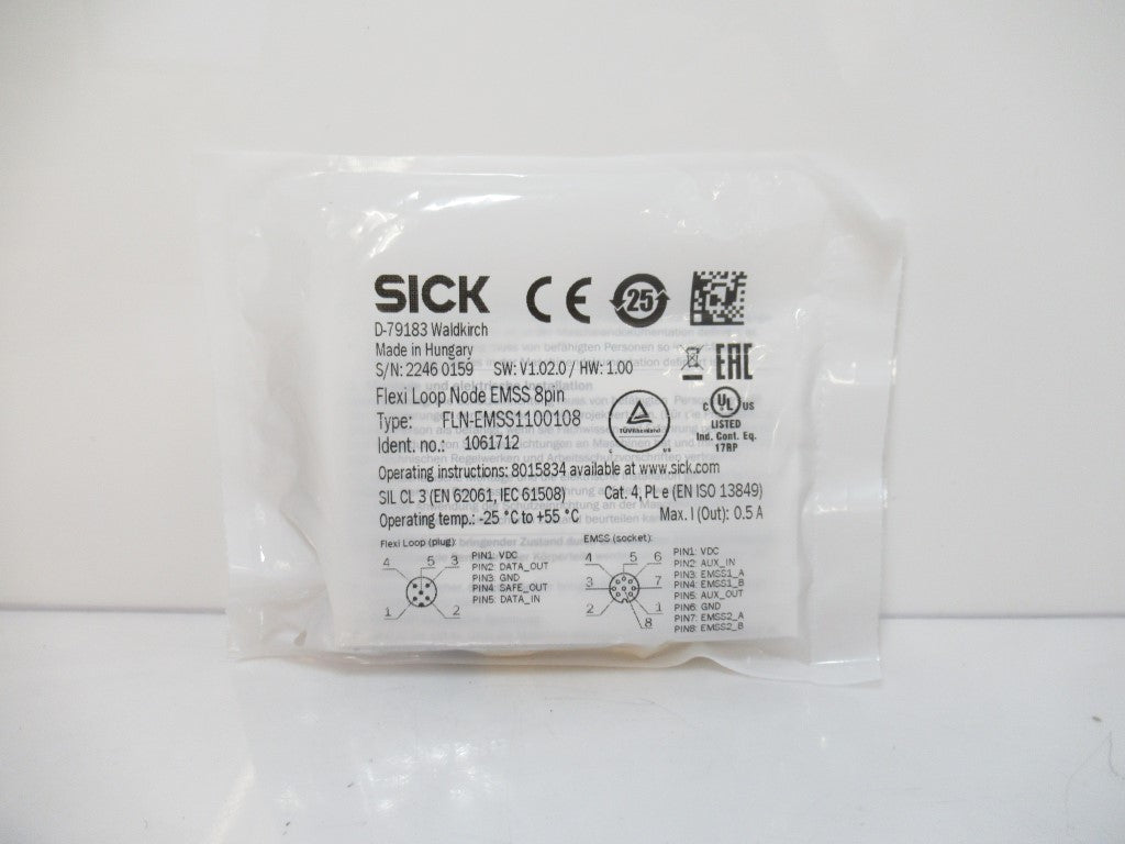 FLN-EMSS1100108 Sick Flexi Loop Node EMSS 8 Pin, Sold By Unit ...