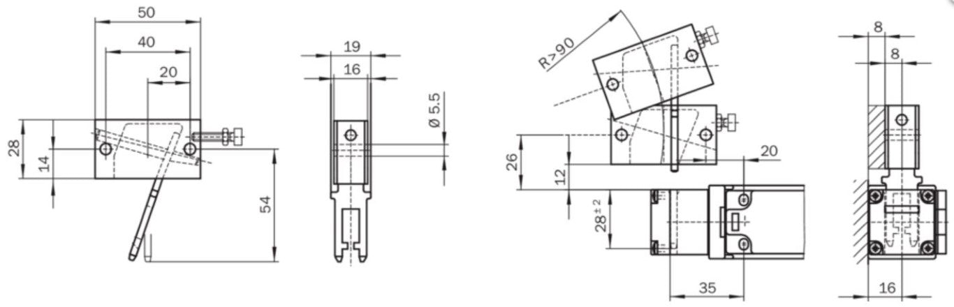 IE10-R1 IE10R1 Sick 5306528 Hinged Actuator O/U ...