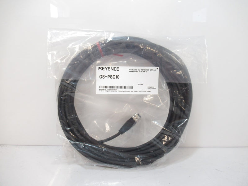 Keyence GS-P8C10 Safety Interlock Switch Cable Standard, M12, 8-Pin ...