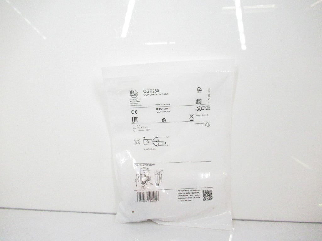 Ifm Electronic OGP280 OGP-DPKG/US/CUBE Rectangular Retro-Reflective Se ...