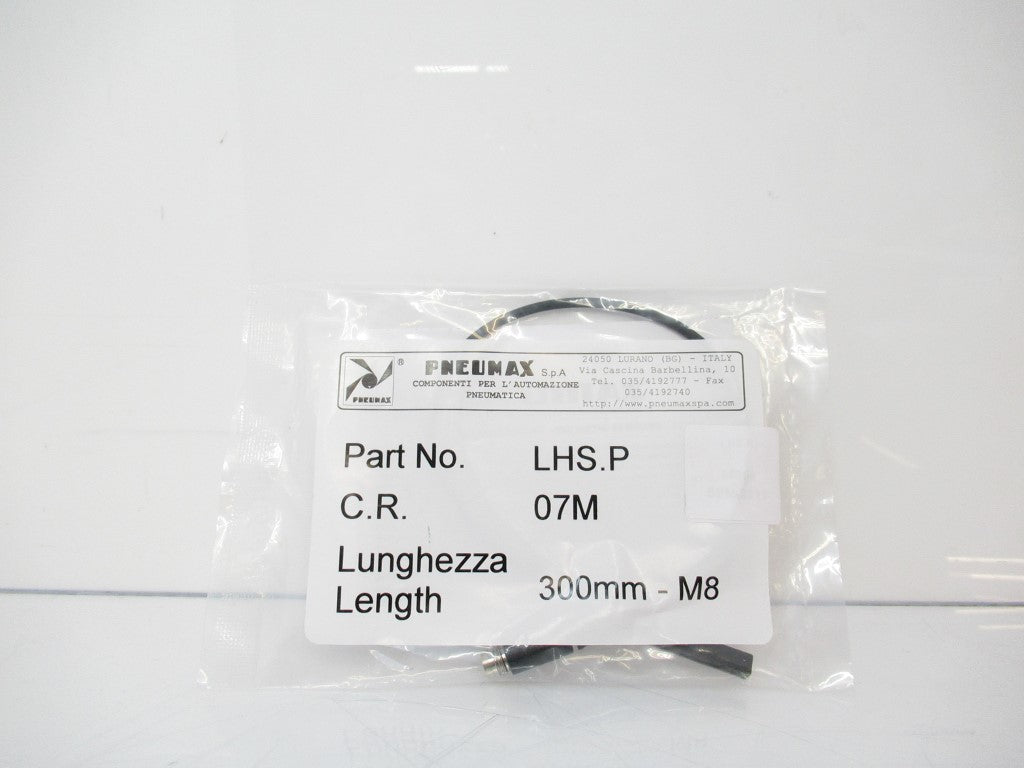 Pneumax LHS.P 3 Wires Cable With Led, 300mm M8 Connector ...