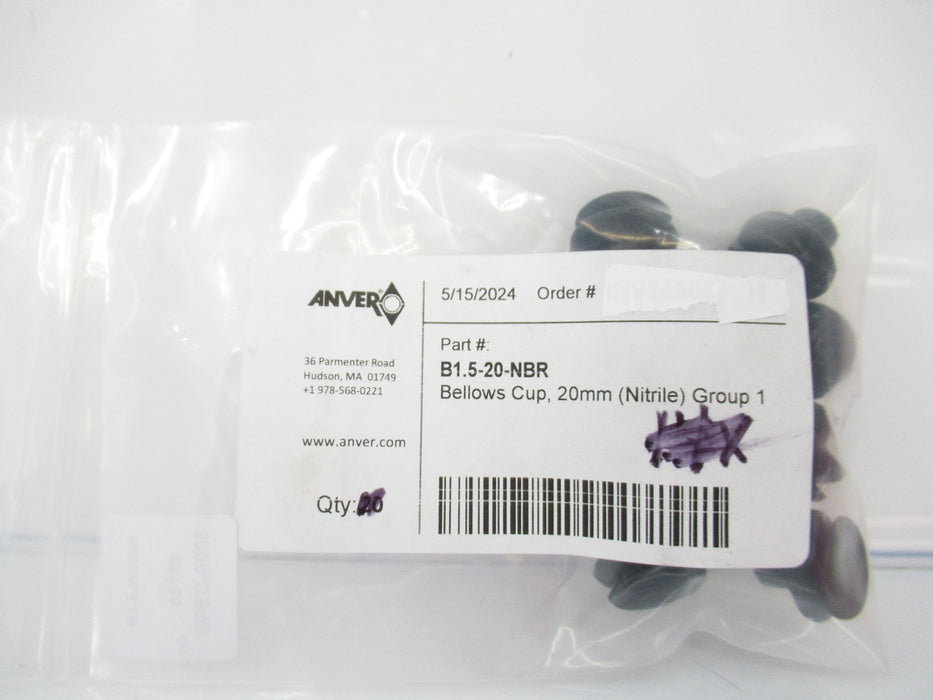 Anver B1.5-20-NBR Vacuum Cups And Suction Cups, Sold By Unit — industrialautomationparts.com