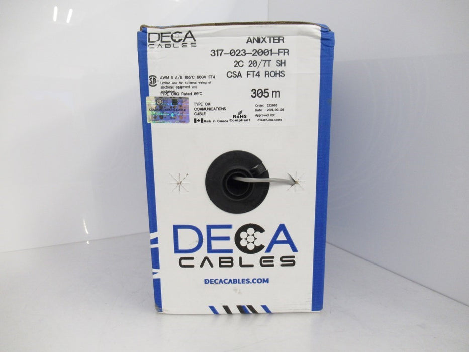 Deca Cables 317-023-2001-FR Cable Tinned Copper 20 AWG 600 V FT4 ...