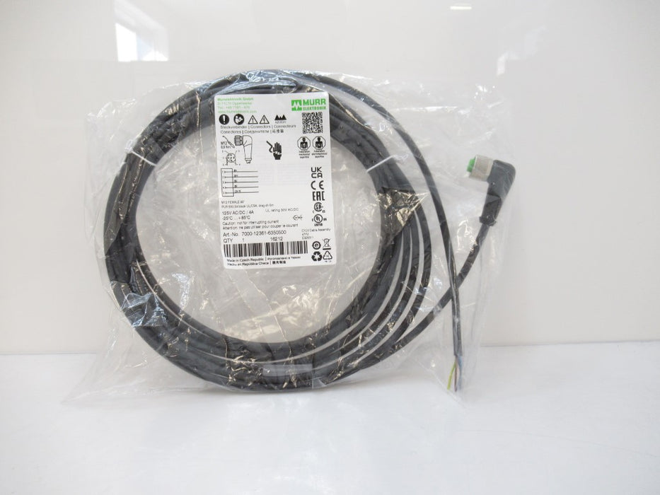 7000-12361-6350500 MurrElektronik Cable With Female 90° M12, 5-Pole ...