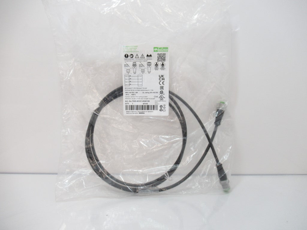 Murrelektronik 7000-40021-6540150 Cable Male/Female Straight 4-Pole ...