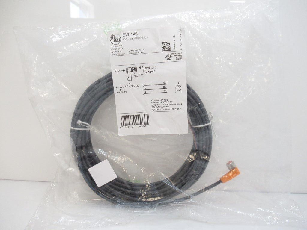 Ifm Electronic EVC146 ADOAF030MSS0010H03 Connecting Cable With Socket ...