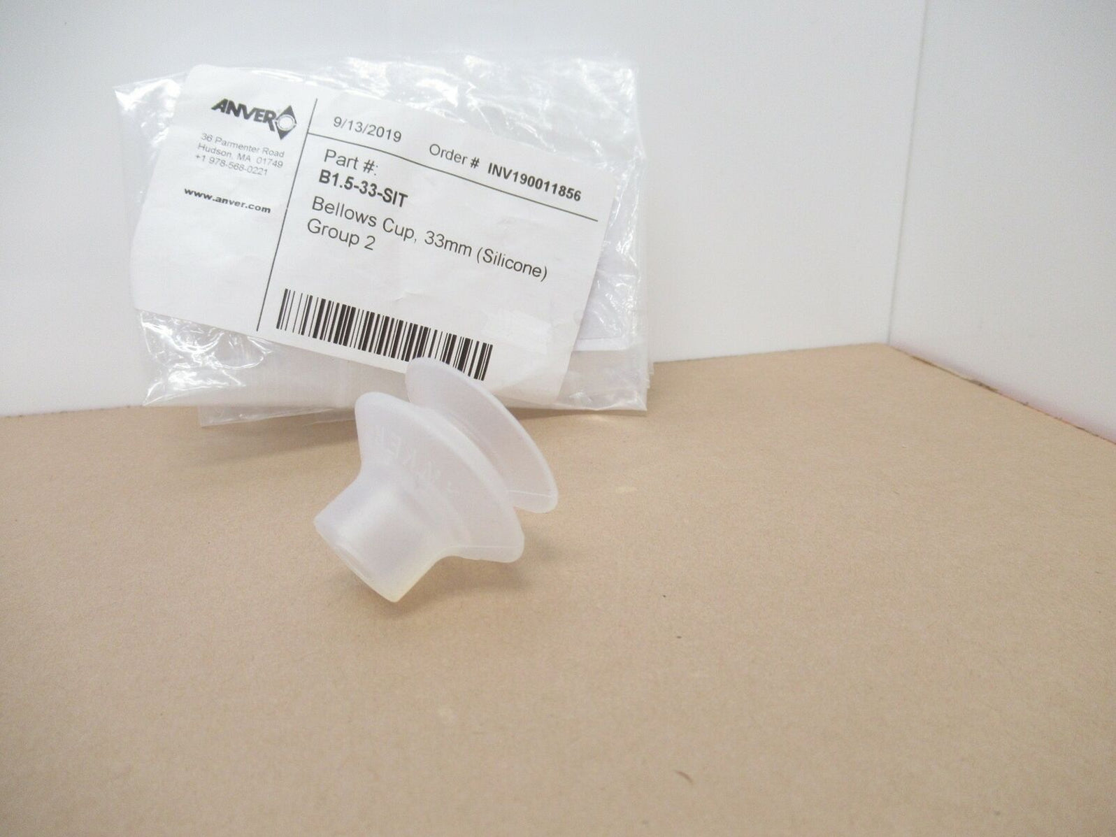 B1.5-33-SIT Anver Vacuum Cup Bellows Cup 33mm Silicone ...