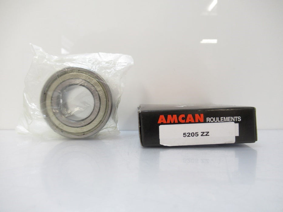 5205 ZZ Amcan, 25x52x20.6 Double-Row Angular Contact Ball Bearing ...