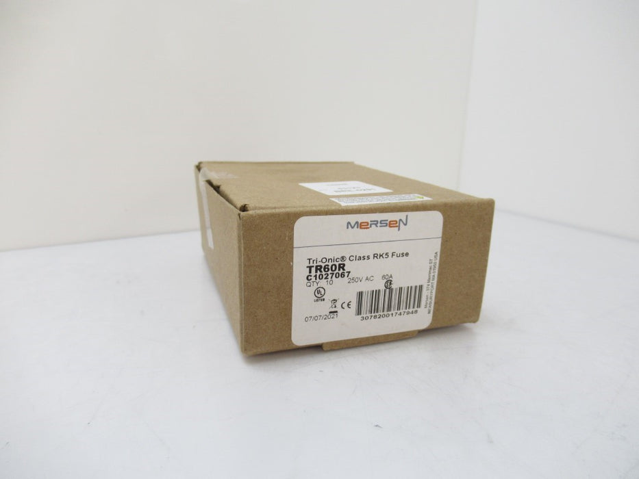 TR60R Mersen Ferraz Shawmut Fuse UL Class RK5, 60 Amps, 250V AC ...