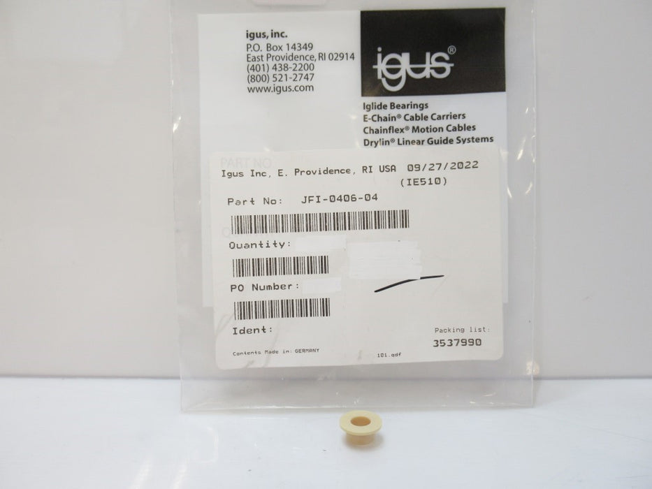 JFI-0406-04 Igus Iglide J, Flange Bushing — industrialautomationparts.com