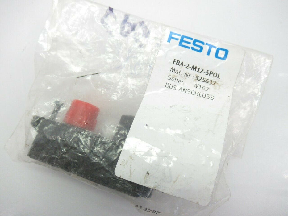 525632 Festo Bus connection FBA-2-M12-5POL - industrialautomationparts.com