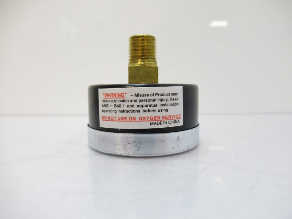 102D-204F Gauge 2" Dry 1/4 NPT Male Brass Back 160 PSI/KPA/BAR ...