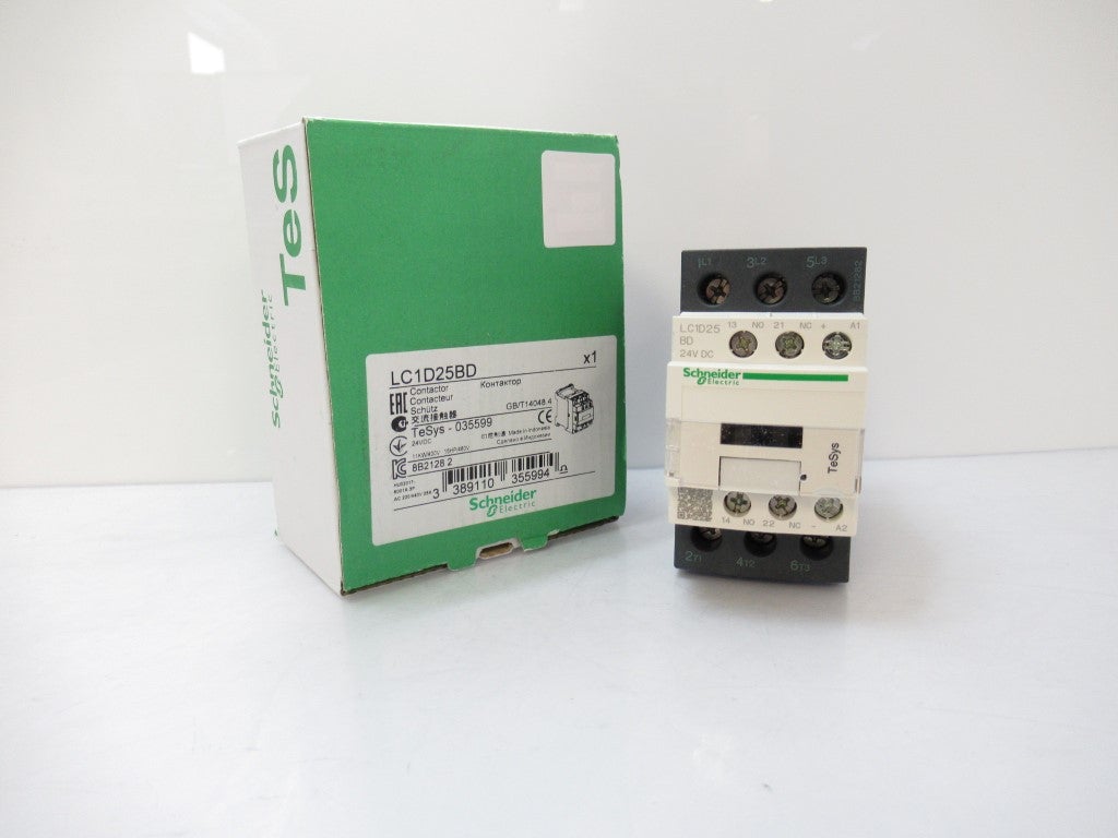 LC1D25BD Schneider Electric TeSys Contactor 25 A, 24V DC, 600V AC ...