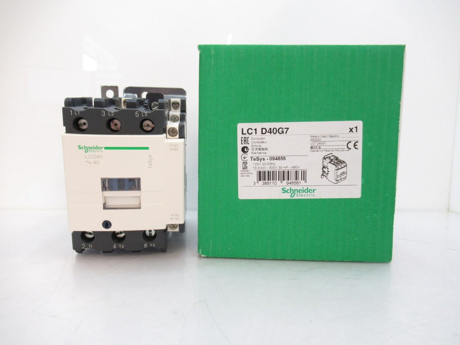 LC1 D40G7 Schneider Contactor 600V AC 40 Amp IEC +Options ...