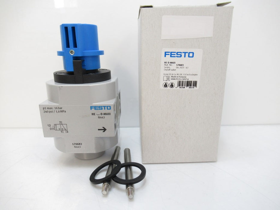 170683 Festo On/Off Valve HE-D-MAXI - industrialautomationparts.com