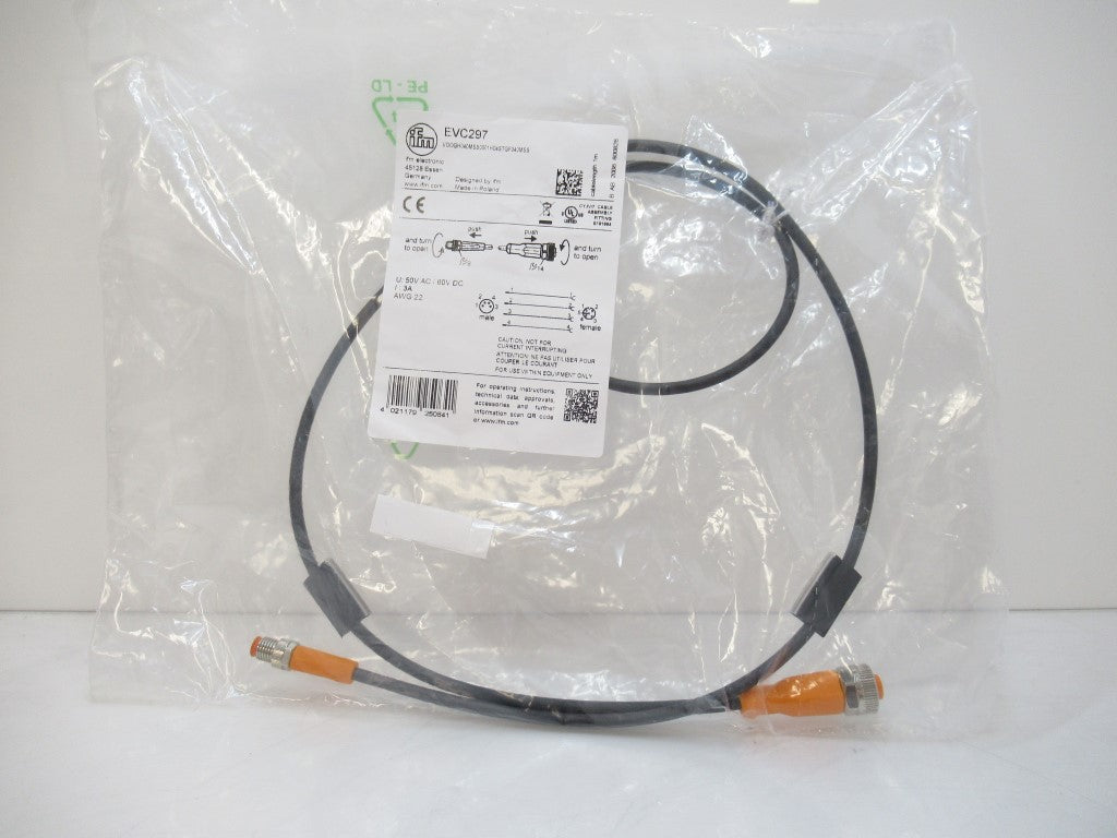 EVC297 Ifm Electronic Connection Cable Male/Female ...